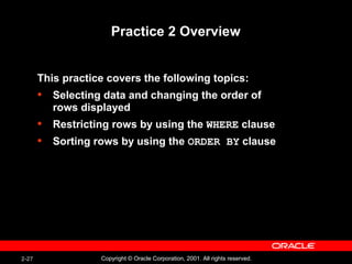 Restricting and Sorting Data - Oracle Data Base | PPT | Databases | Computer Software and ...
