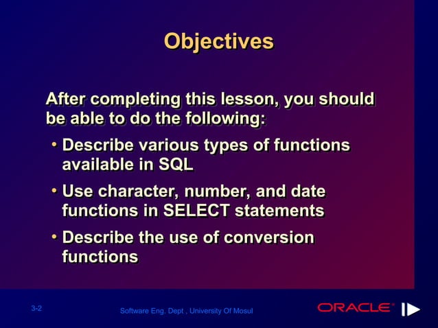 Standard Query Language (SQL), Single Row Function.ppt