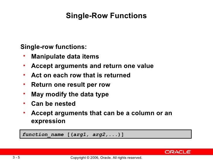 Les03 (Using Single Row Functions To Customize Output)