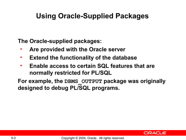 plsql Les05 | PPT