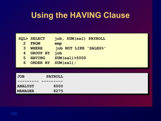 SQL WORKSHOP::Lecture 5 | PPT