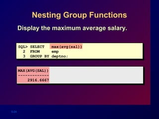 SQL WORKSHOP::Lecture 5 | PPT