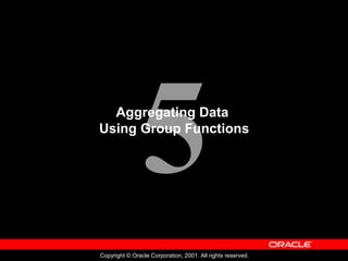 Aggregating Data Using Group Functions | PPT