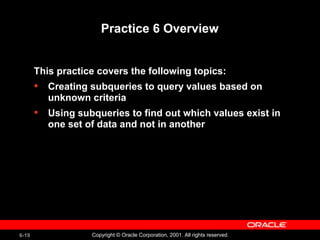 Subqueries -Oracle DataBase | PPT
