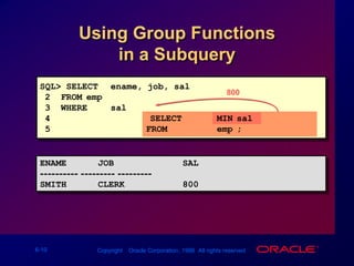 Les06 Subqueries | PPT