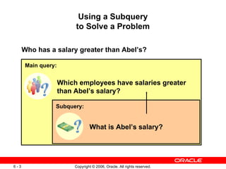 Les06 (using subqueries to solve queries) | PPT