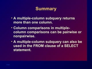 SQL WORKSHOP::Lecture 7 | PPT