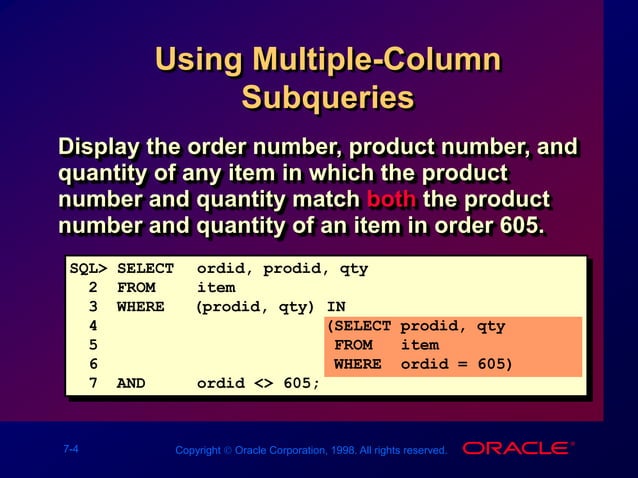 Les07- Multiple-Column Subqueries.ppt