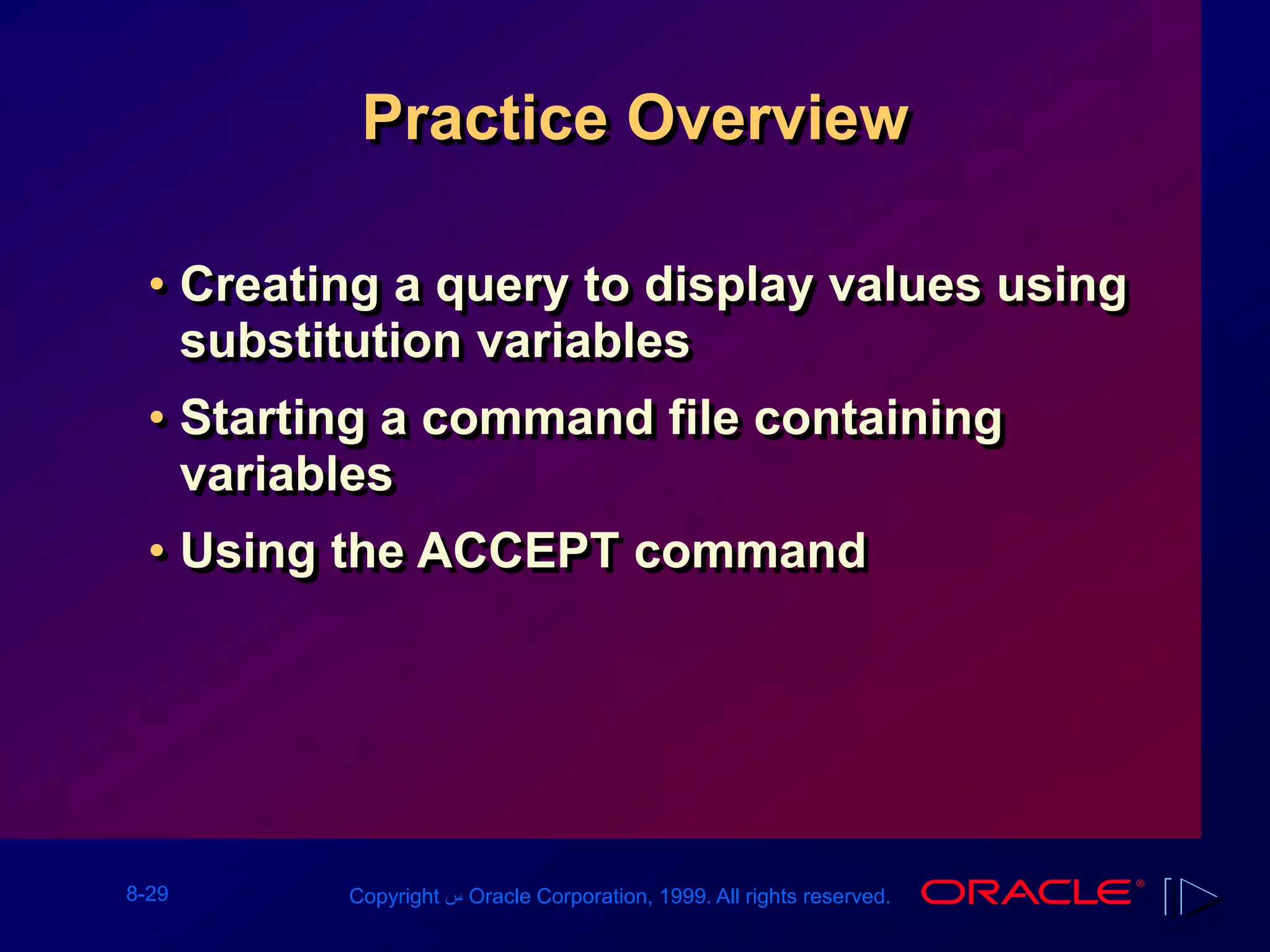 Les08 1 Producing Readable Output With Sqlplus Ppt