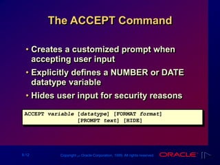 Les08[1] Producing Readable Output with SQL*Plus | PPT