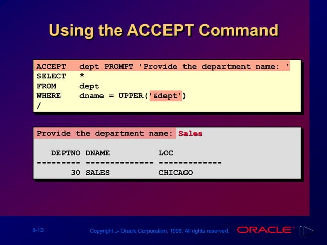 Les08 1 Producing Readable Output With Sqlplus Ppt