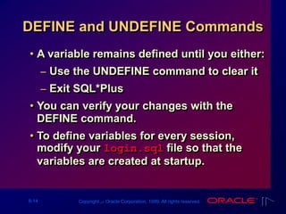 Les08[1] Producing Readable Output with SQL*Plus | PPT