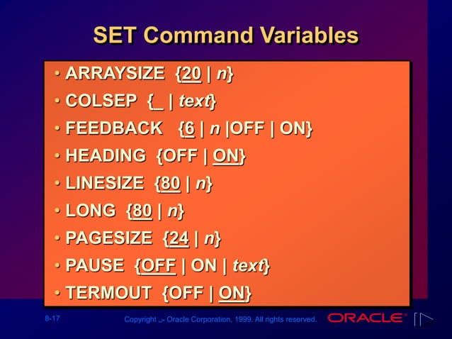 Les08[1] Producing Readable Output with SQL*Plus | PPT