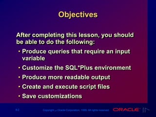 Les08[1] Producing Readable Output with SQL*Plus | PPT