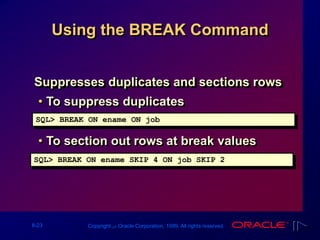 Les08[1] Producing Readable Output with SQL*Plus | PPT