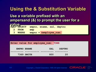 Les08[1] Producing Readable Output with SQL*Plus | PPT