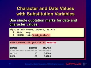 Les08[1] Producing Readable Output with SQL*Plus | PPT