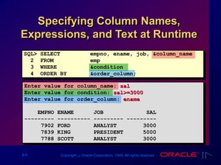 Les08[1] Producing Readable Output with SQL*Plus | PPT