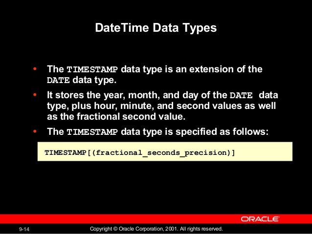 Creating and Managing Tables -Oracle Data base