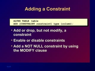 SQL WORKSHOP::Lecture 11 | PPT