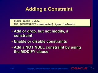 Les11[1]Including Constraints | PPT