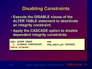 Les11[1]Including Constraints | PPT