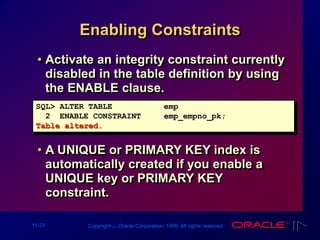 Les11[1]Including Constraints | PPT