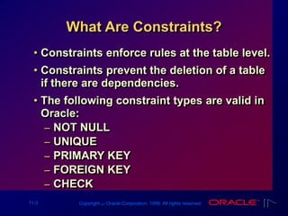 Les11[1]Including Constraints | PPT