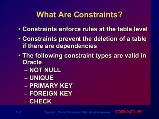 Les11 Including Constraints | PPT