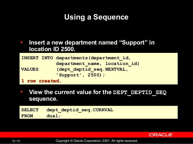 Database Objects