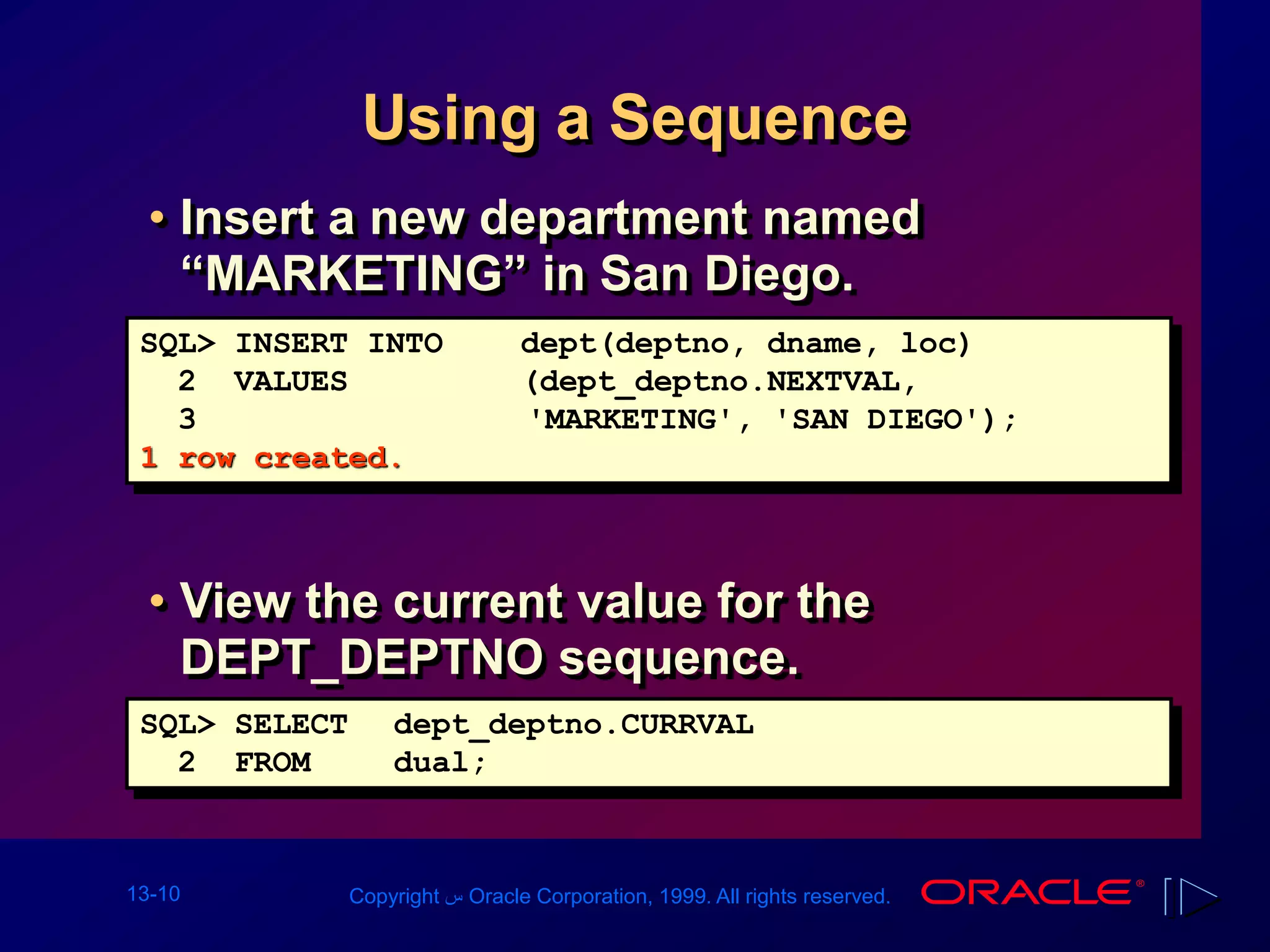 Les13[1]other Database Objects Ppt