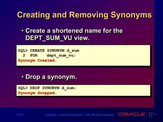 Les13[1]Other Database Objects | PPT
