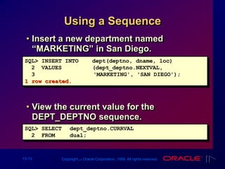 Les13[1]Other Database Objects | PPT