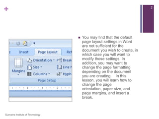 Les15 Modifying Page Layout | PPT