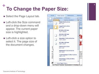 Les15 Modifying Page Layout | PPT