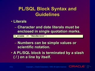 Les17[1] Writing Executable Statements | PPT