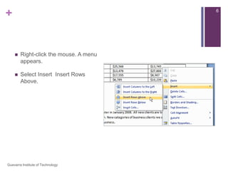 Les19 Working With Tables | PPT