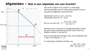 Les 1 inleiding, betekenis afgeleide en rekenregels | PDF