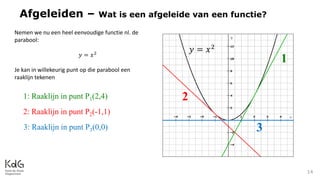 Les 1 inleiding, betekenis afgeleide en rekenregels | PDF