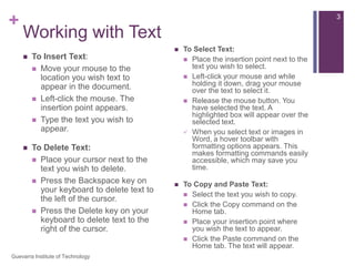 Les2 Text Basics | PPTX | Desktop Publishing | Computer Software and ...