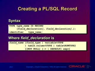 Les20[1]Working with Composite Datatypes | PPT
