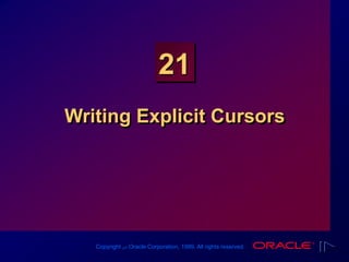 Les21[1]Writing Explicit Cursors | PPT