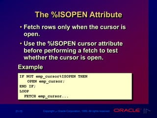 Les21[1]Writing Explicit Cursors | PPT
