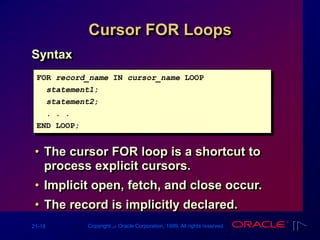 Les21[1]Writing Explicit Cursors | PPT