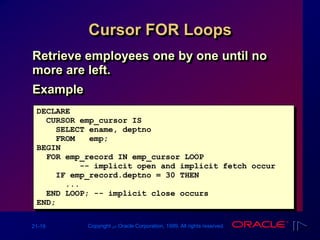 Les21[1]Writing Explicit Cursors | PPT