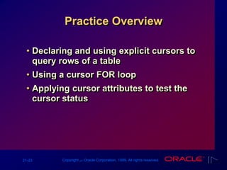 Les21[1]Writing Explicit Cursors | PPT