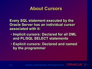 Les21[1]Writing Explicit Cursors | PPT