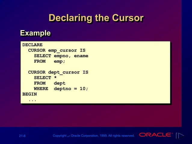 Les21[1]Writing Explicit Cursors | PPT