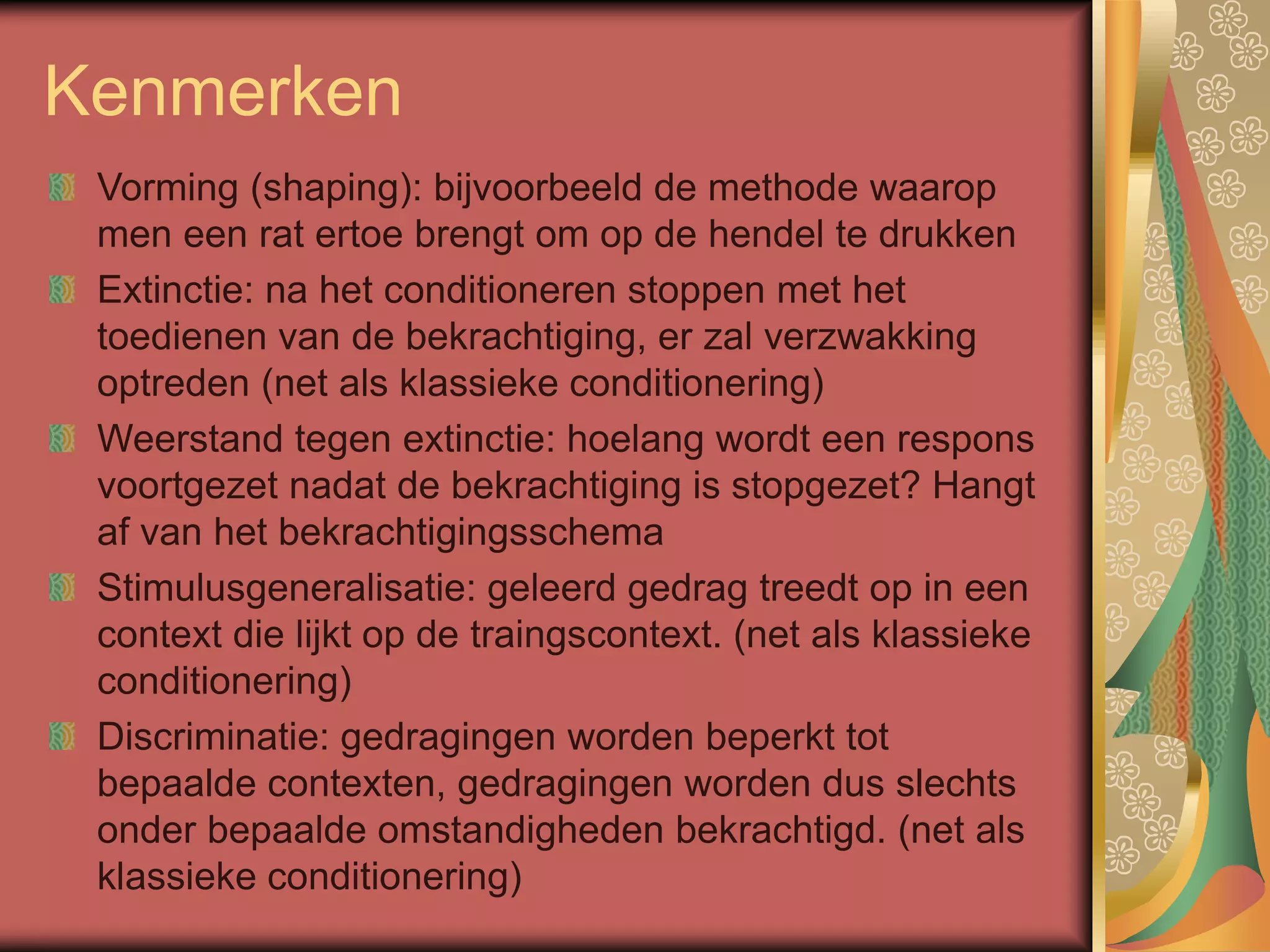 Les 3, conditioneren en leren | PPT