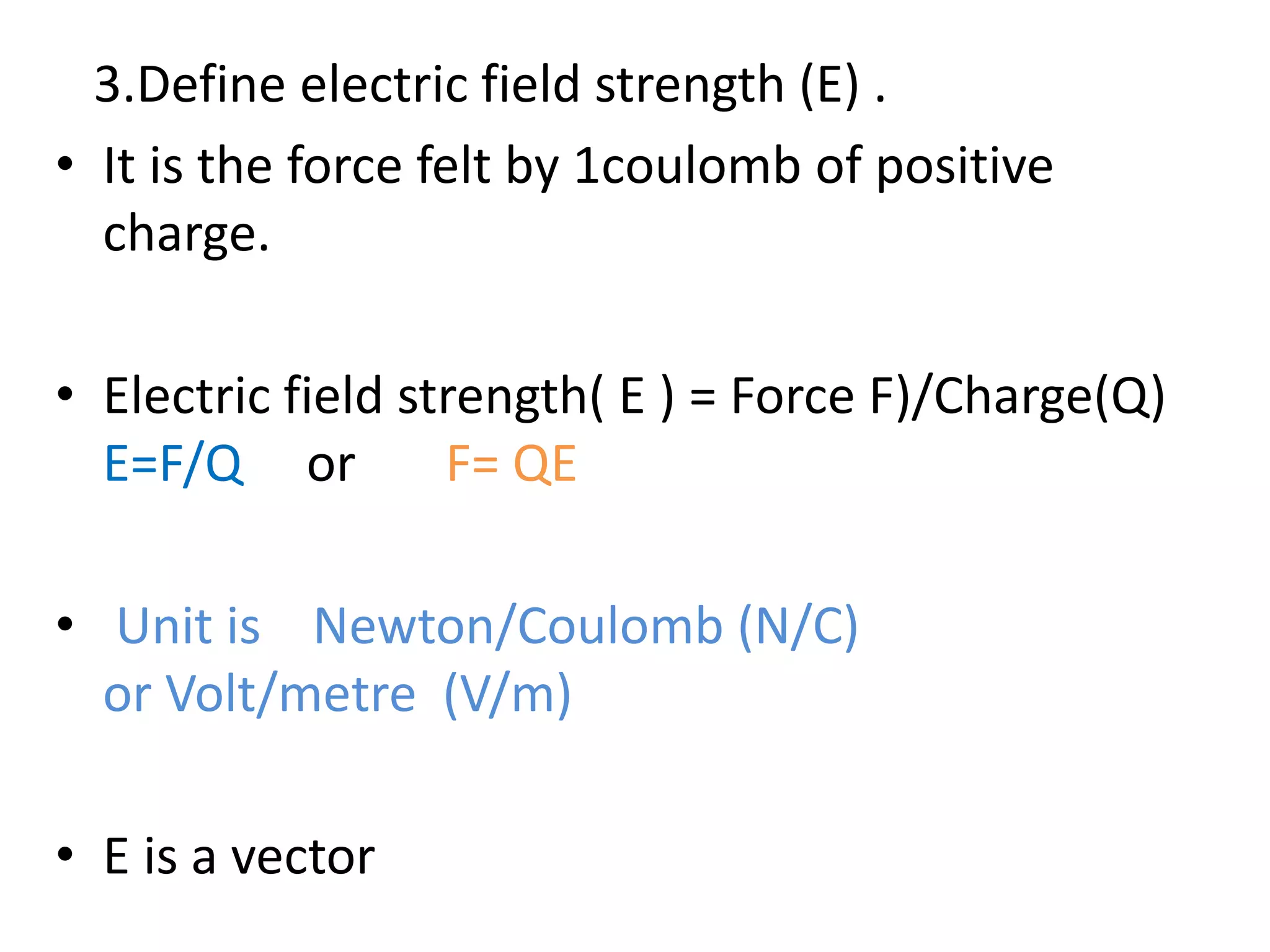 Les 3 electric field_12 | PPTX | Physics | Science